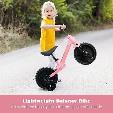 4-in-1 Kids Training Bike Toddler Tricycle with Training Wheels and Pedals