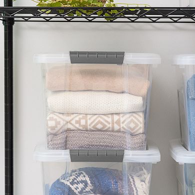 Iris Clear 17-qt. Latching Lid Storage Bin