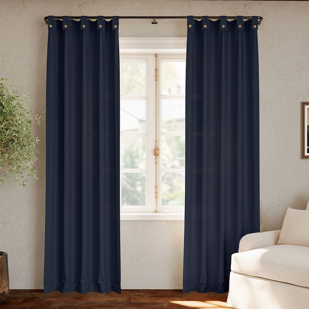 Archaeo Boulder Button Tab Top Semi-Sheer 1 Curtain Panel