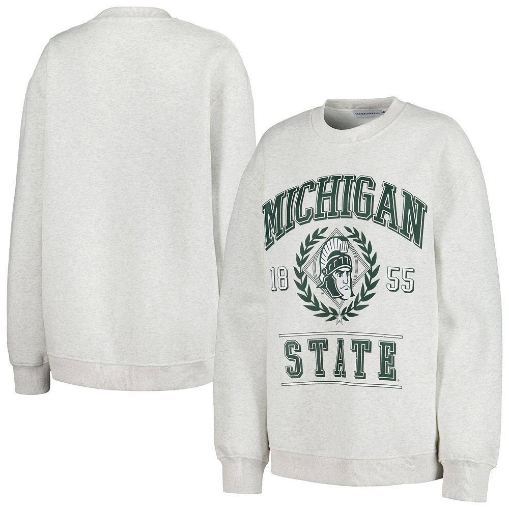 Women's Established & Co. Ash Michigan State Spartans Logo Pullover ...