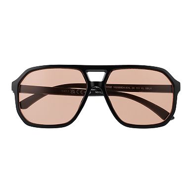 Women's Cali Blue Plastic Aviator Sunglasses