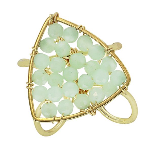 PANNEE BY PANACEA Gold Tone Beaded Adjustable Ring PANNEE BY PANACEA Gold Tone Beaded Adjustable Ring