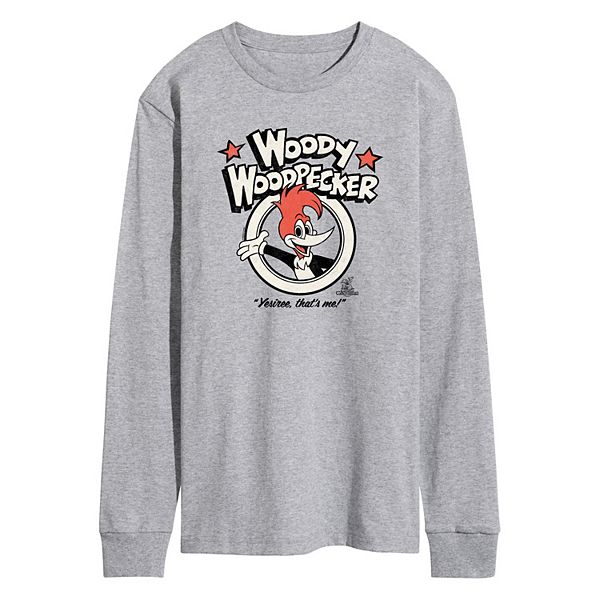 Men's Woody Woodpecker Yesiree That's Me Long Sleeve Graphic Tee