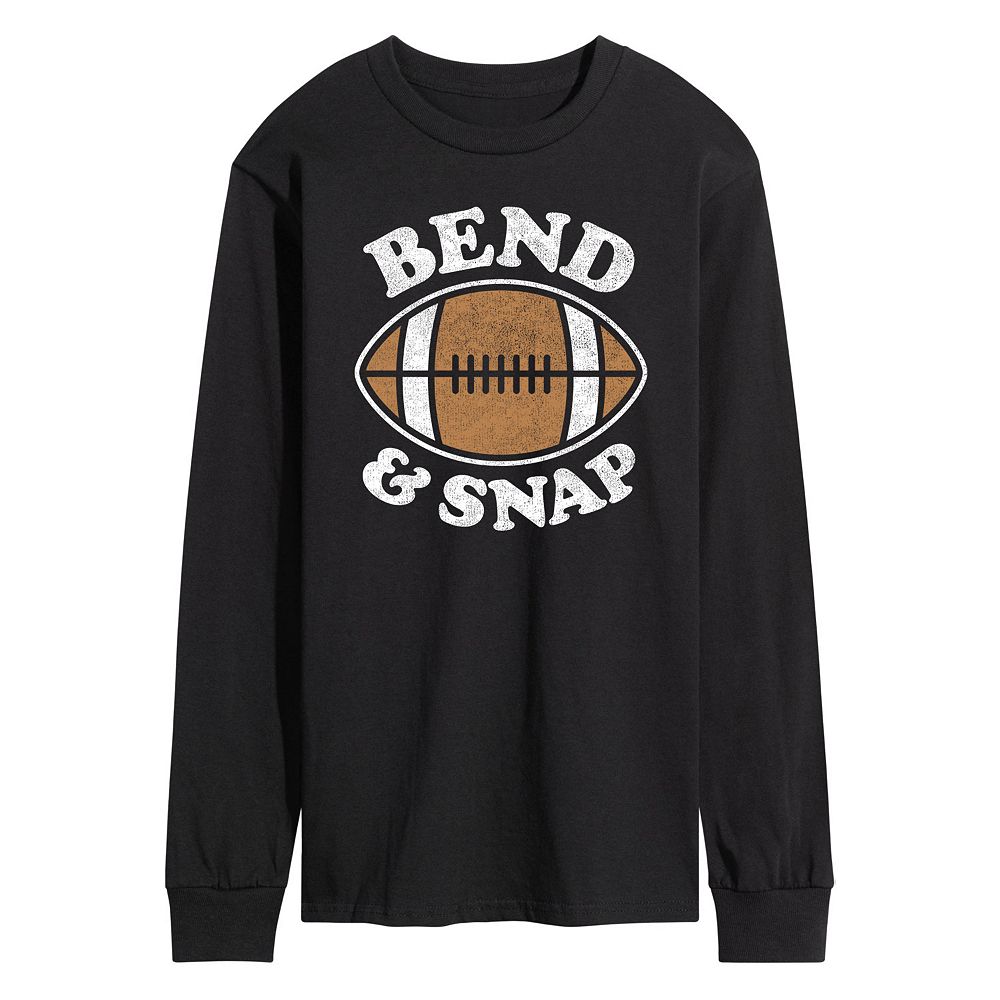 Men's Bend And Snap Football Long Sleeve Graphic Tee