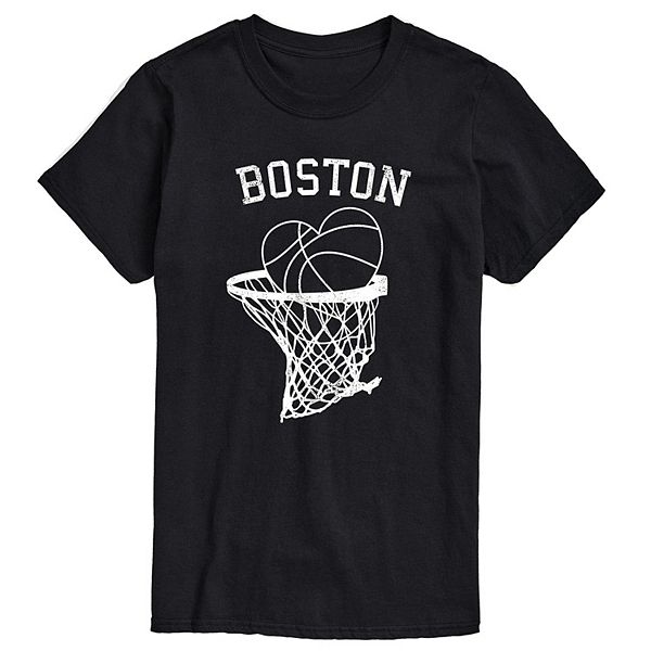 Men's Basketball Heart Boston Graphic Tee