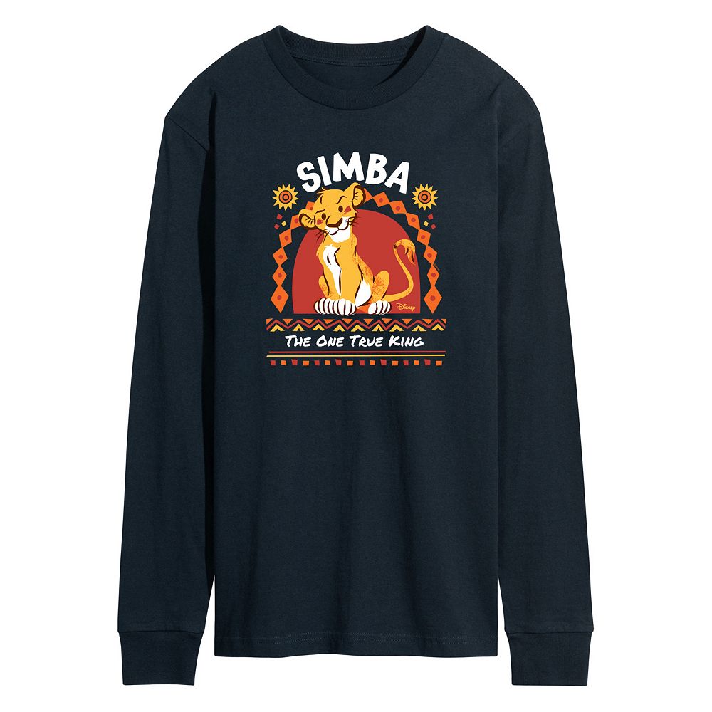 Disney's The Lion King Simba Men's One True King Long Sleeve Graphic Tee