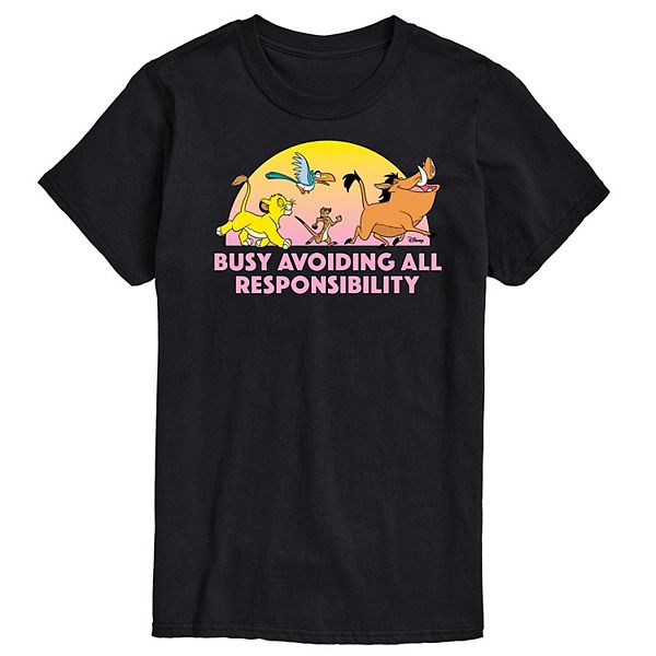 Disney's The Lion King Men's Avoiding All Responsibility Graphic Tee