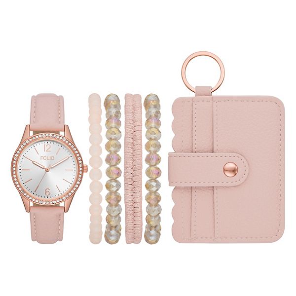 Folio Women's Rose Gold Tone Accessory Set Folio Women's Rose Gold Tone Accessory Set