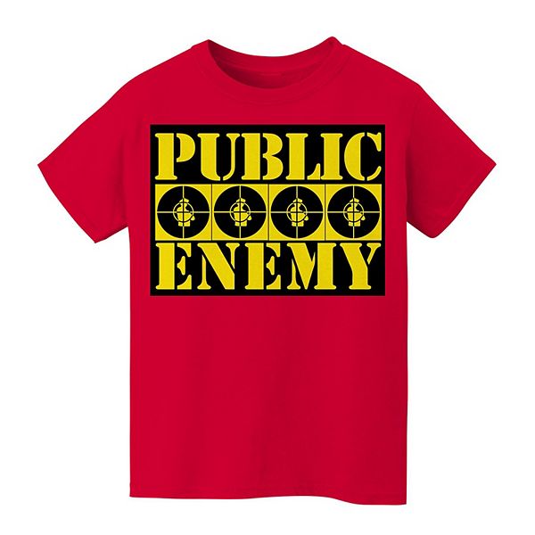 Kids 8-20 Public Enemy 7 Logos Graphic Tee