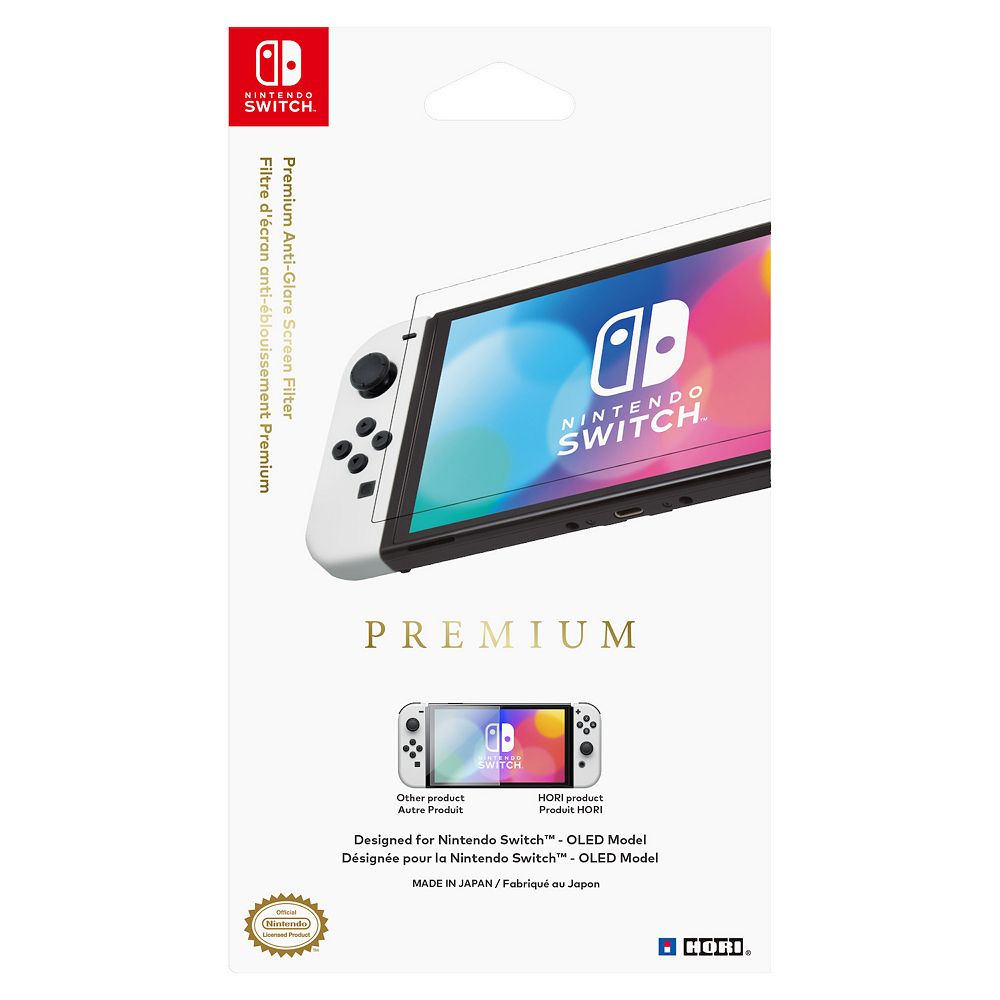 HORI Premium Anti-Glare Screen Protective Filter for Nintendo Switch OLED