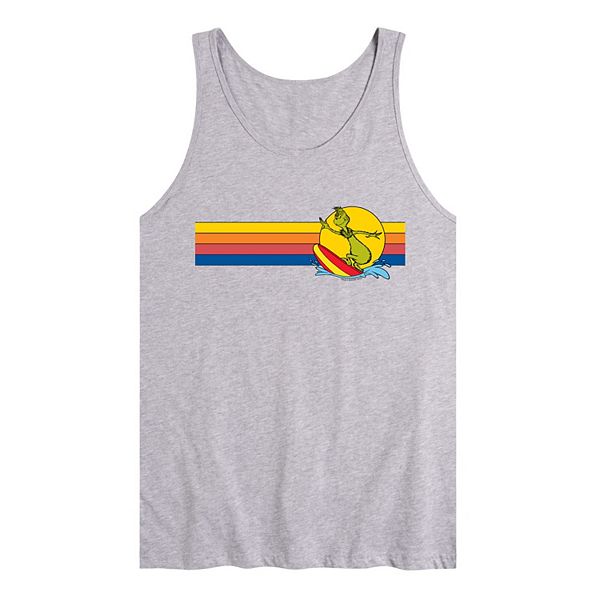 Men's Dr. Seuss The Grinch Surf Retro Graphic Tank Top