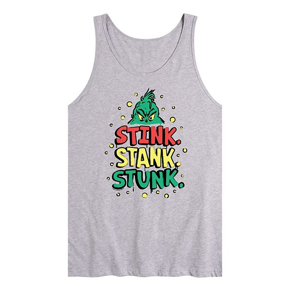 Men's Dr. Seuss The Grinch Stink STank Top Stunk Graphic Tank Top