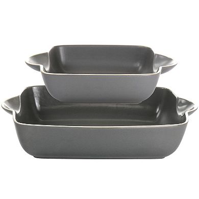 Gibson Home Rockaway 2 Piece Stoneware Nesting Bakeware Set