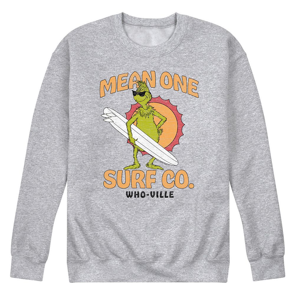Men's Dr. Seuss The Grinch Mean One Surf Fleece Sweatshirt