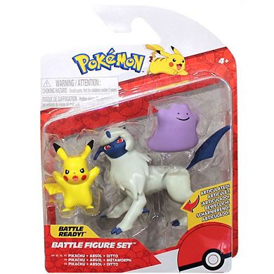 Pokemon Battle Action Figure Set Pikachu Ditto & Absol