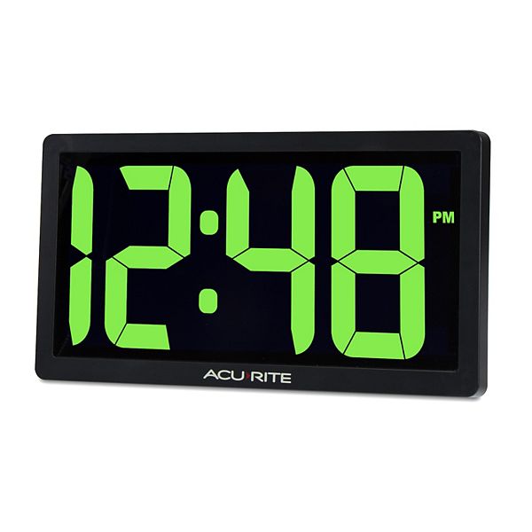 AcuRite 10-in. LED Digital Clock with Auto-Dimming Brightness