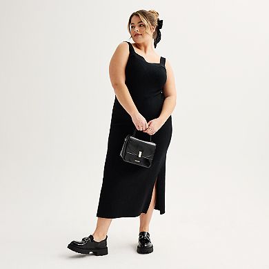 Juniors' Plus Size SO® Sweater Rib Crop Tank Top