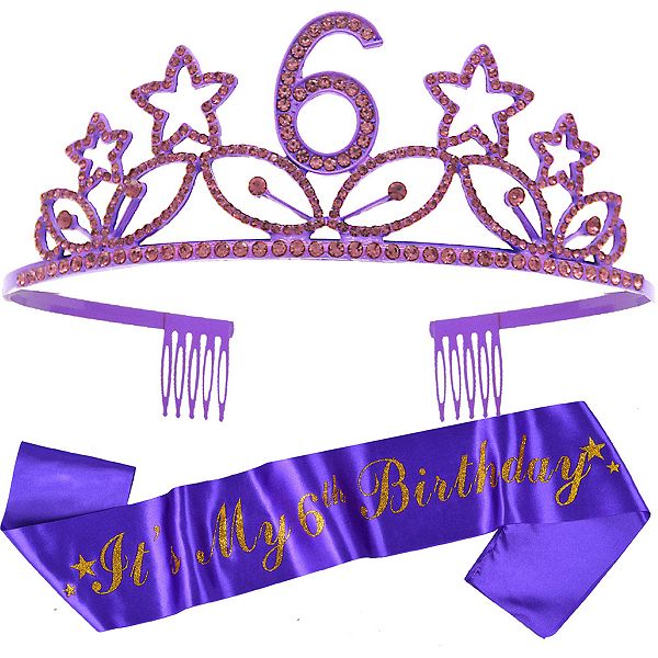 6th Birthday Sash And Tiara For Girls
