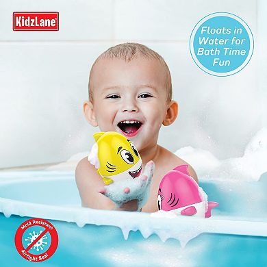 Weeble Wobble Shark Bath Toy with Sound Effect for Babies and Toddlers