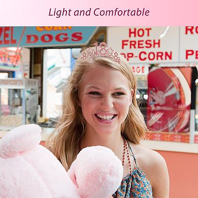 18th Birthday Sash And Tiara For Women - Fabulous Set: Glitter Sash + Stars