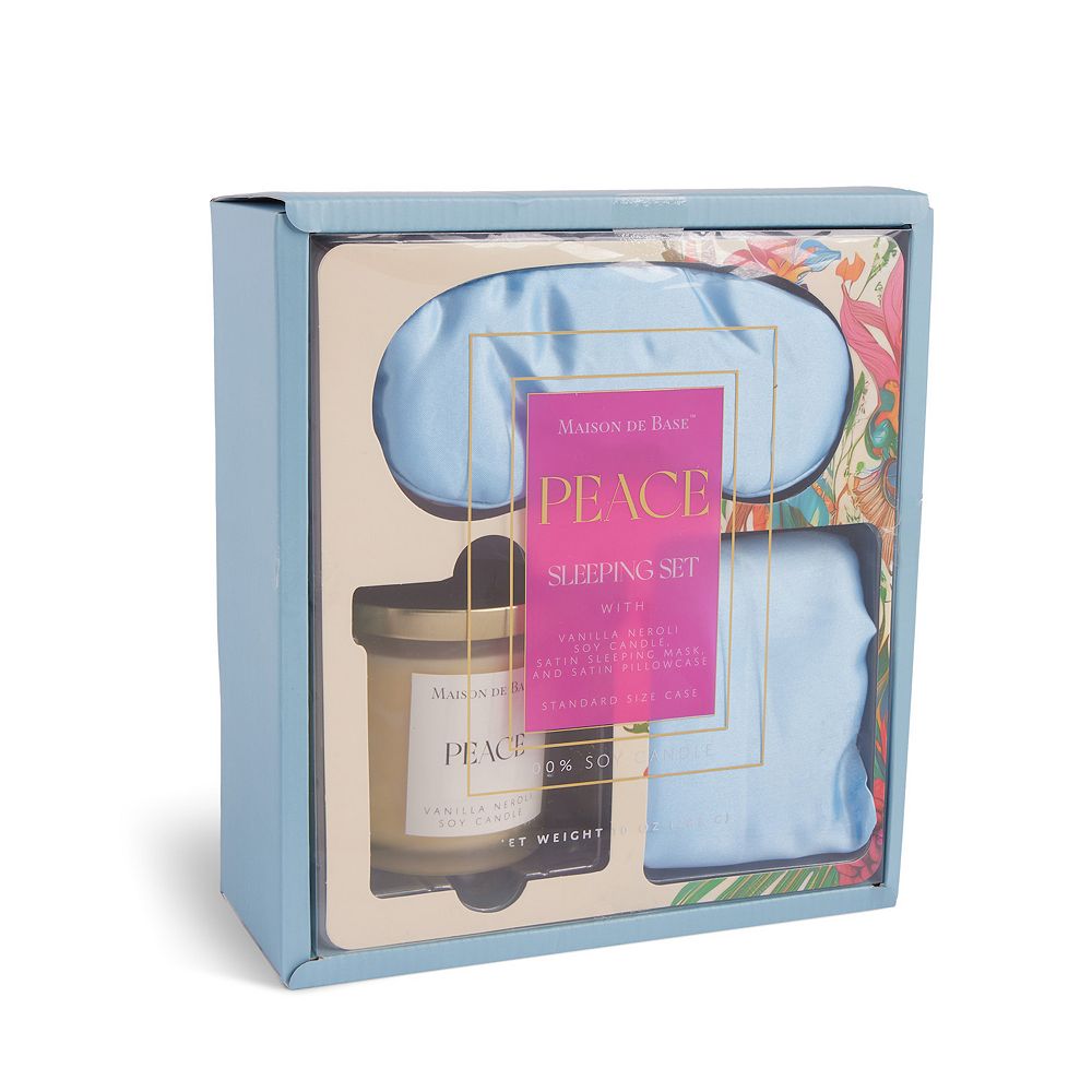 MAISON DE BASE Peace 3-pc. Satin Sleep Set