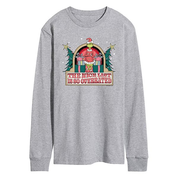 Men's Dr. Seuss The Grinch The Nice List Is So Overrated Long Sleeve ...