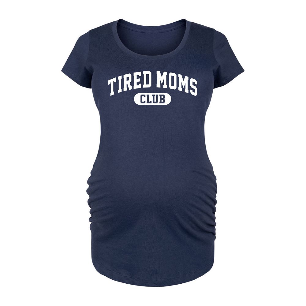 Maternity Tired Moms Club Collegiate Graphic Tee
