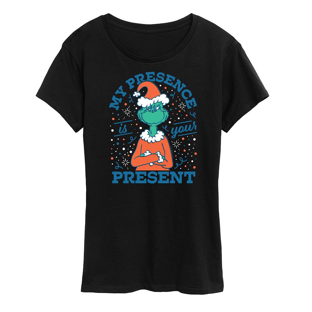 Women's Dr. Seuss The Grinch Present Graphic Tee