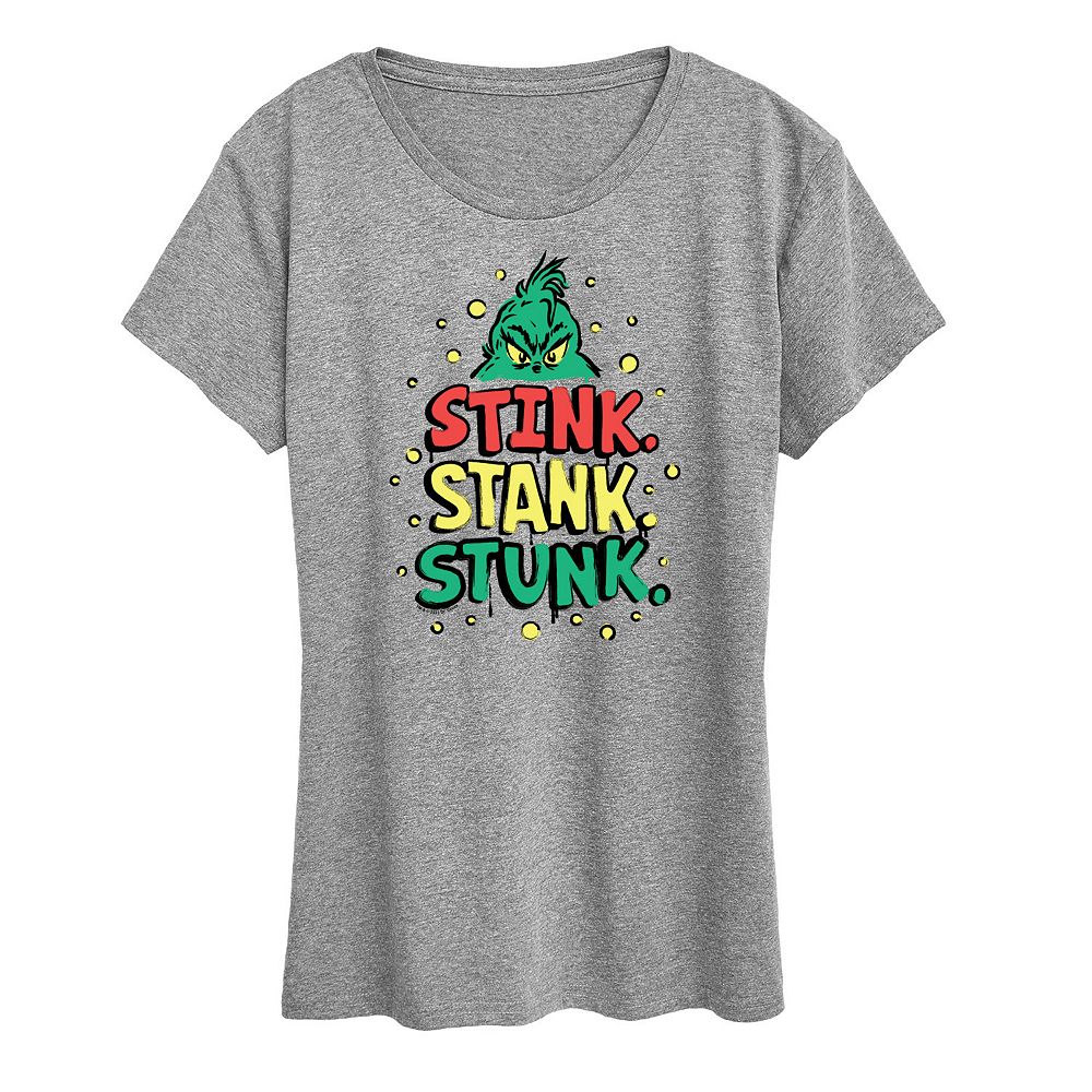 Women's Dr. Seuss The Grinch Stink Stank Stunk Graphic Tee