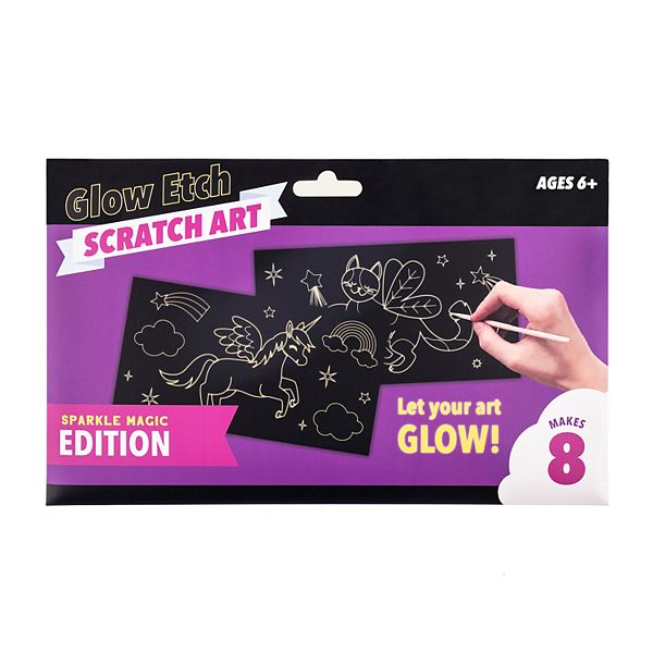 Pulsar Sparkle Magic Glow in the Dark Scratch Art Kit