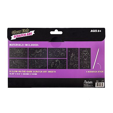 Pulsar Sparkle Magic Glow in the Dark Scratch Art Kit