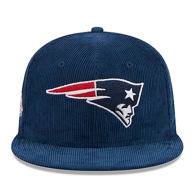 Men's New Era Navy New England Patriots Throwback Cord 59FIFTY Fitted Hat