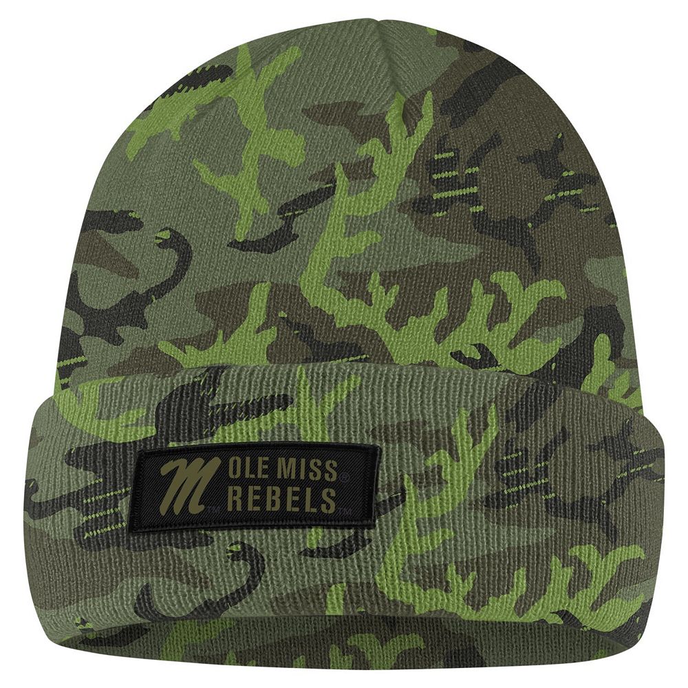 Men's Nike Camo Ole Miss Rebels Military Pack Cuffed Knit Hat