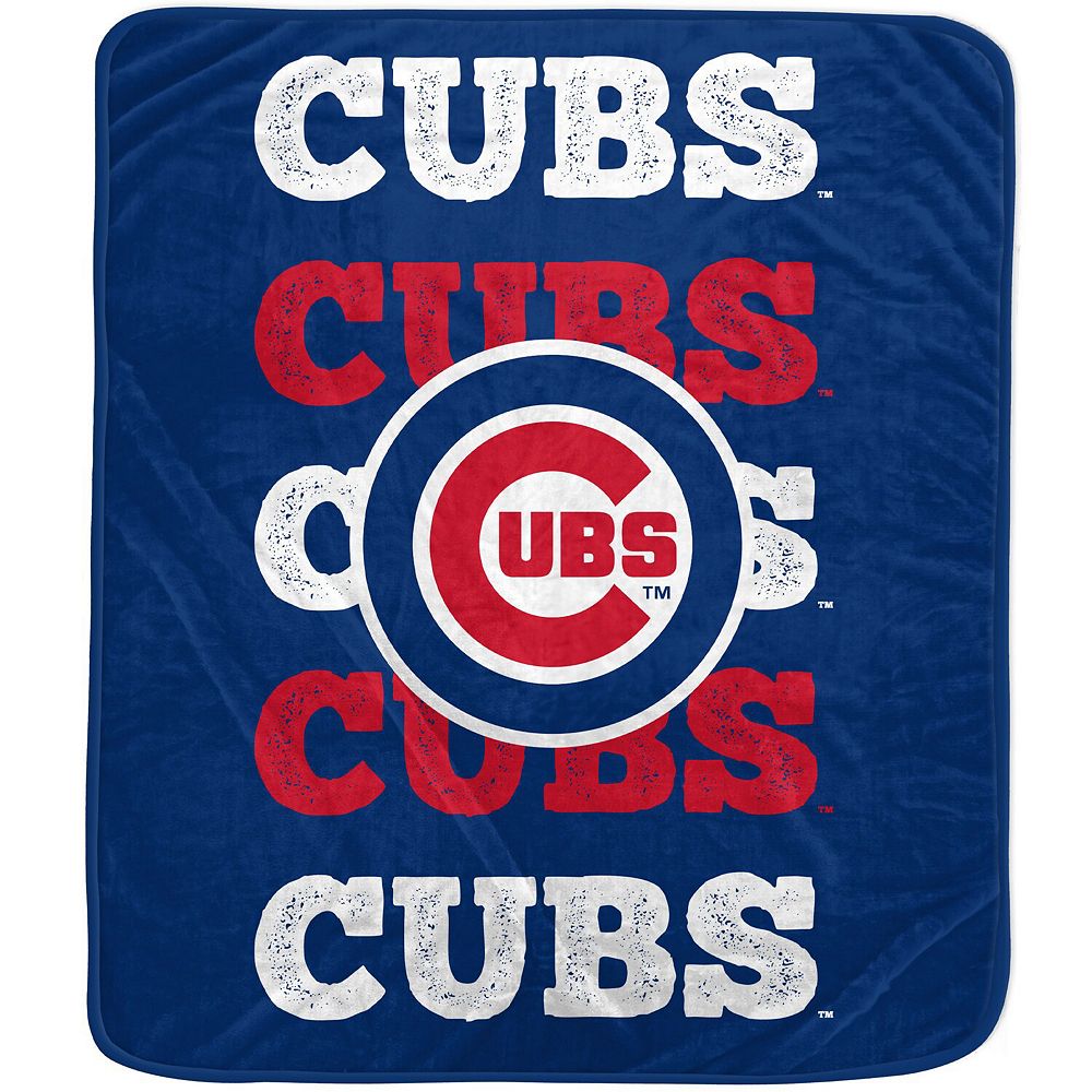 Pegasus Chicago Cubs 60'' x 70'' Logo Wordmark Plush Blanket
