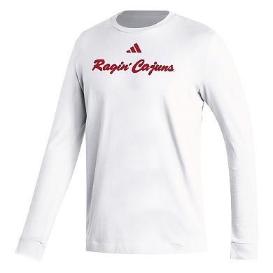 Men's adidas White Louisiana Ragin' Cajuns Vault Script Creator Long ...