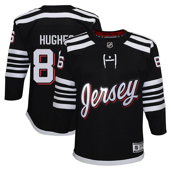 Youth Jack Hughes Black New Jersey Devils Alternate PremierÂ Player Jersey