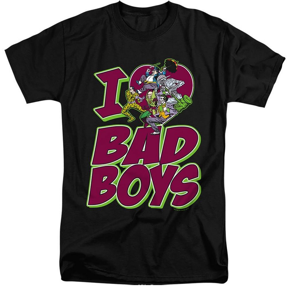 Dc Comics I Heart Bad Boys Short Sleeve Adult Tall T-shirt