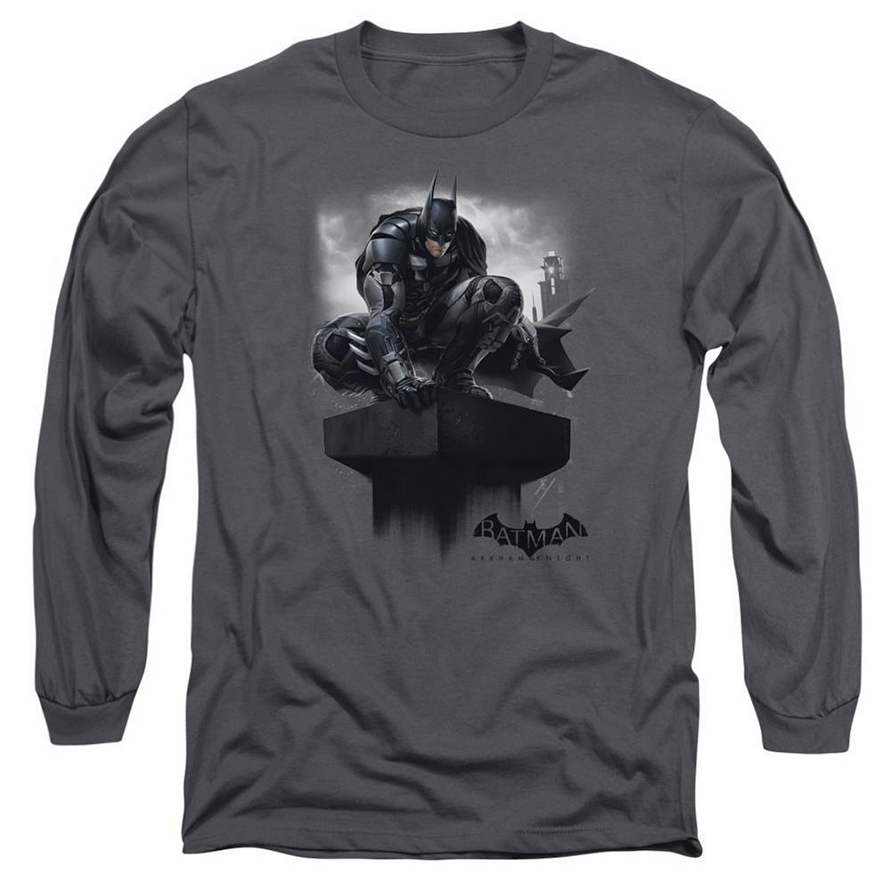 Batman Arkham Knight Perched Long Sleeve Adult T-shirt