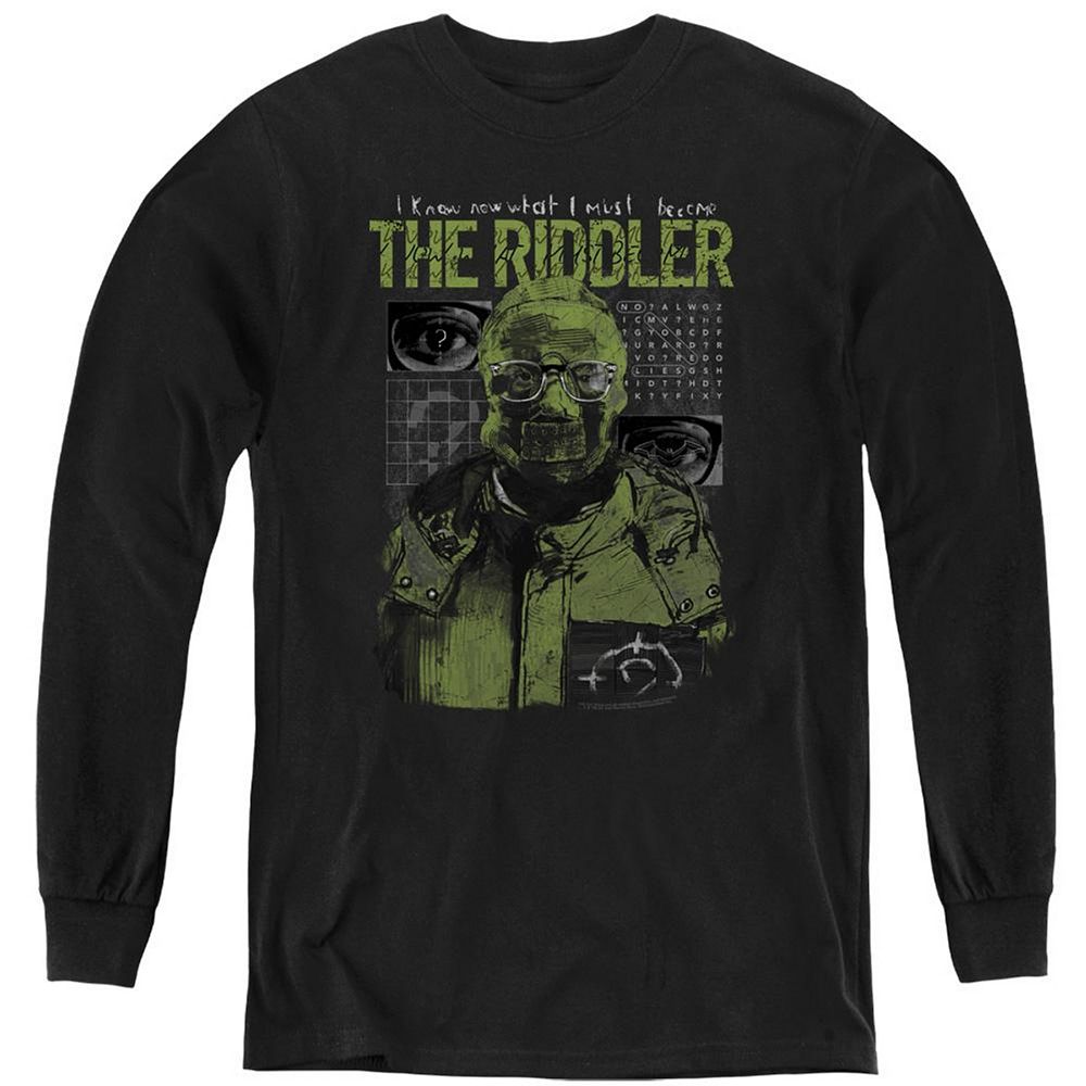 The Batman (2022) Riddler Illustration Youth Long Sleeve Sweatshirt
