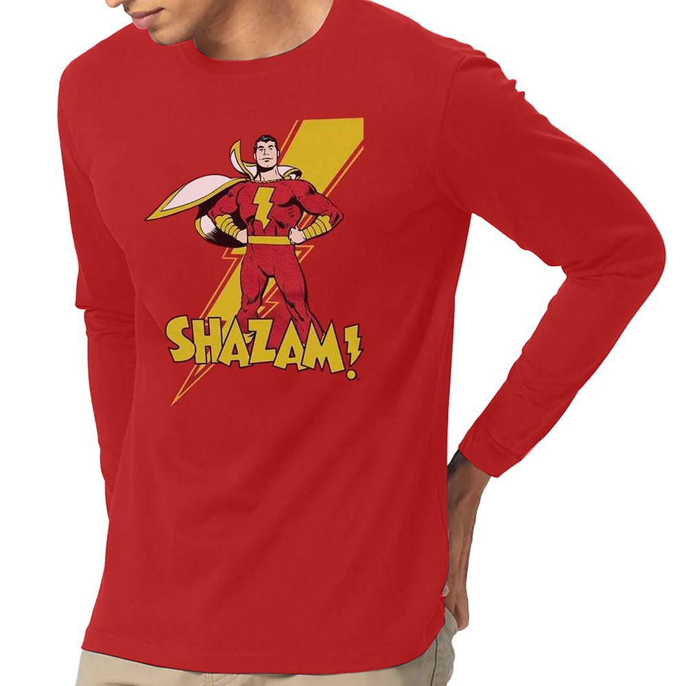 Dc Comics Shazam Shazam Long Sleeve Adult T-shirt