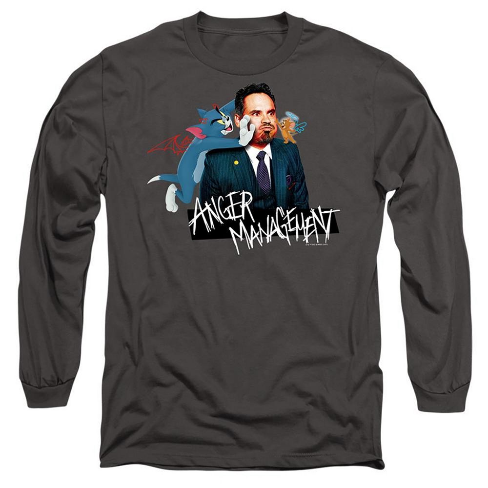Tom And Jerry Movie Anger Management Long Sleeve Adult T-shirt