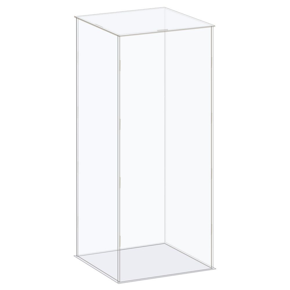 Display Case Box Acrylic Box Dustproof Protection Showcase 6.3x6.3x16.1inch