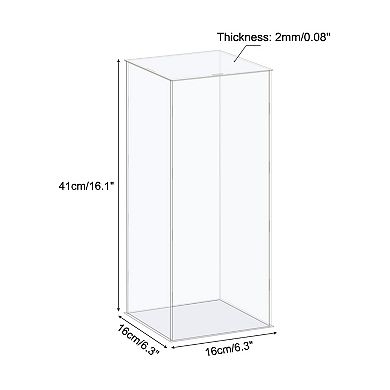 Display Case Box Acrylic Box Dustproof Protection Showcase 6.3x6.3x16.1inch