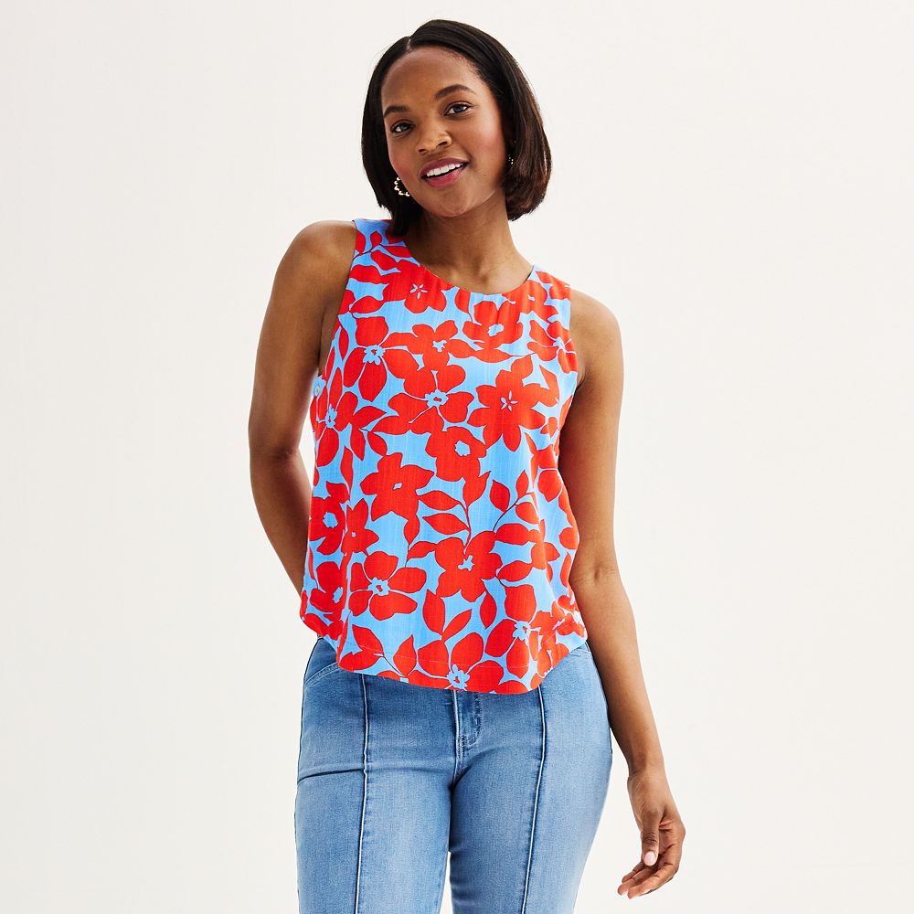Women's Draper James Button Side Tank Top