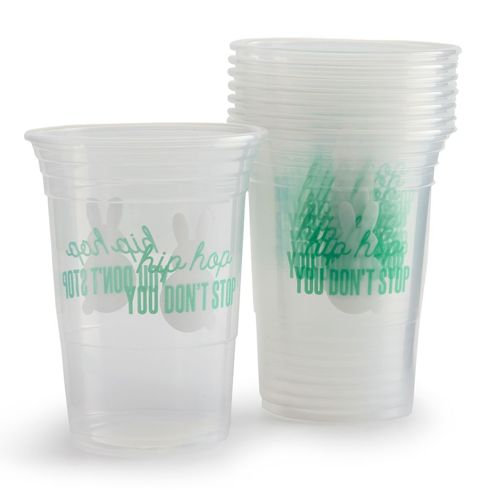 Design Clique 8-pc. Hip Hop Easter Bunny 16-oz. Plastic Cups Set