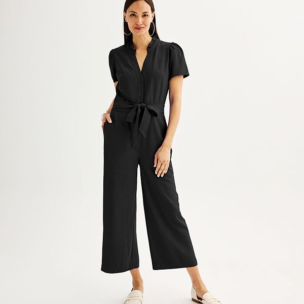 Women's Nine West Button-Front Jumpsuit