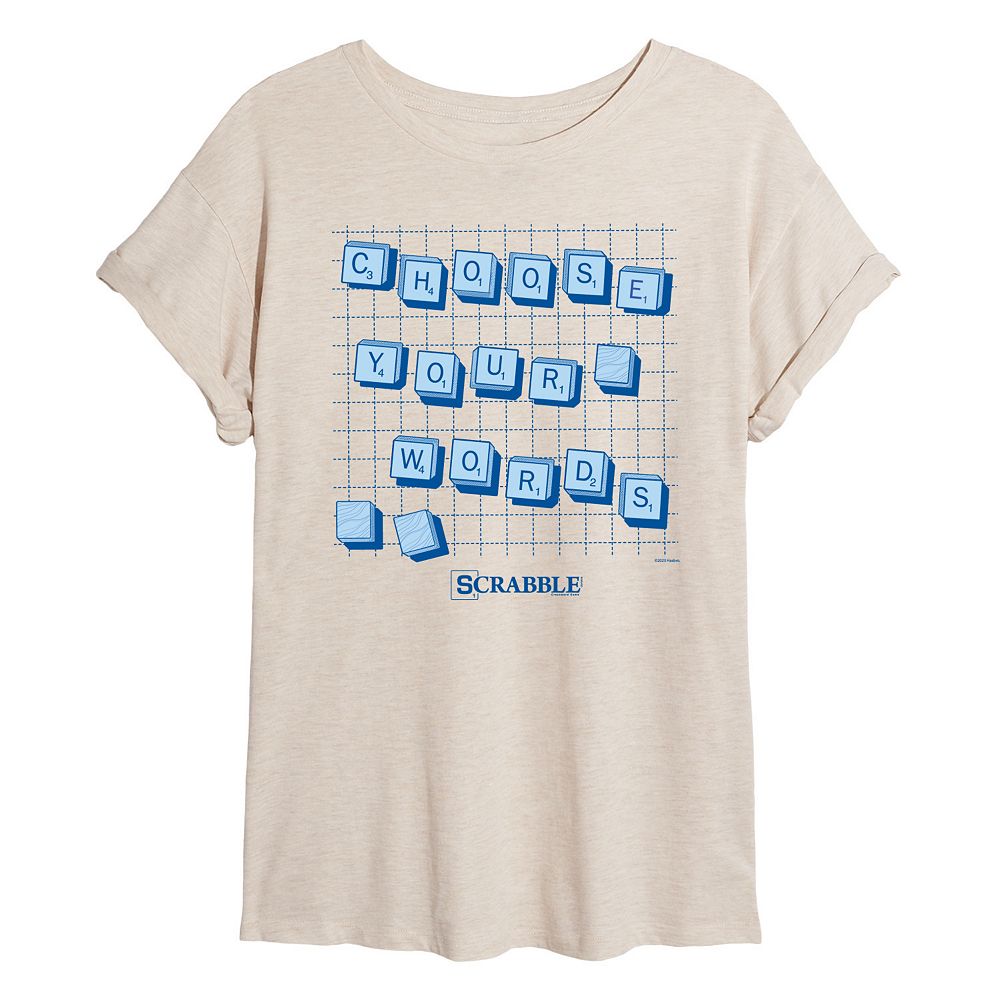 Juniors' Scrabble Choose Your Words Oversized Tee