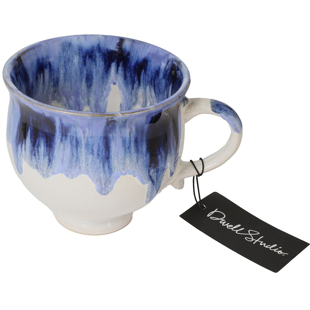 Enchante Accessories Blue Drip Reactive Teacup Mug