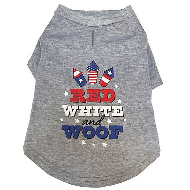 Woof "Red White Woof" Dog Tee