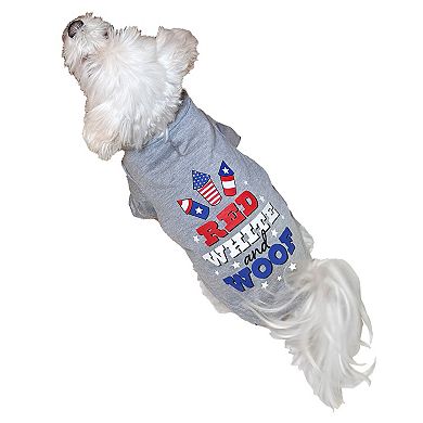 Woof "Red White Woof" Dog Tee